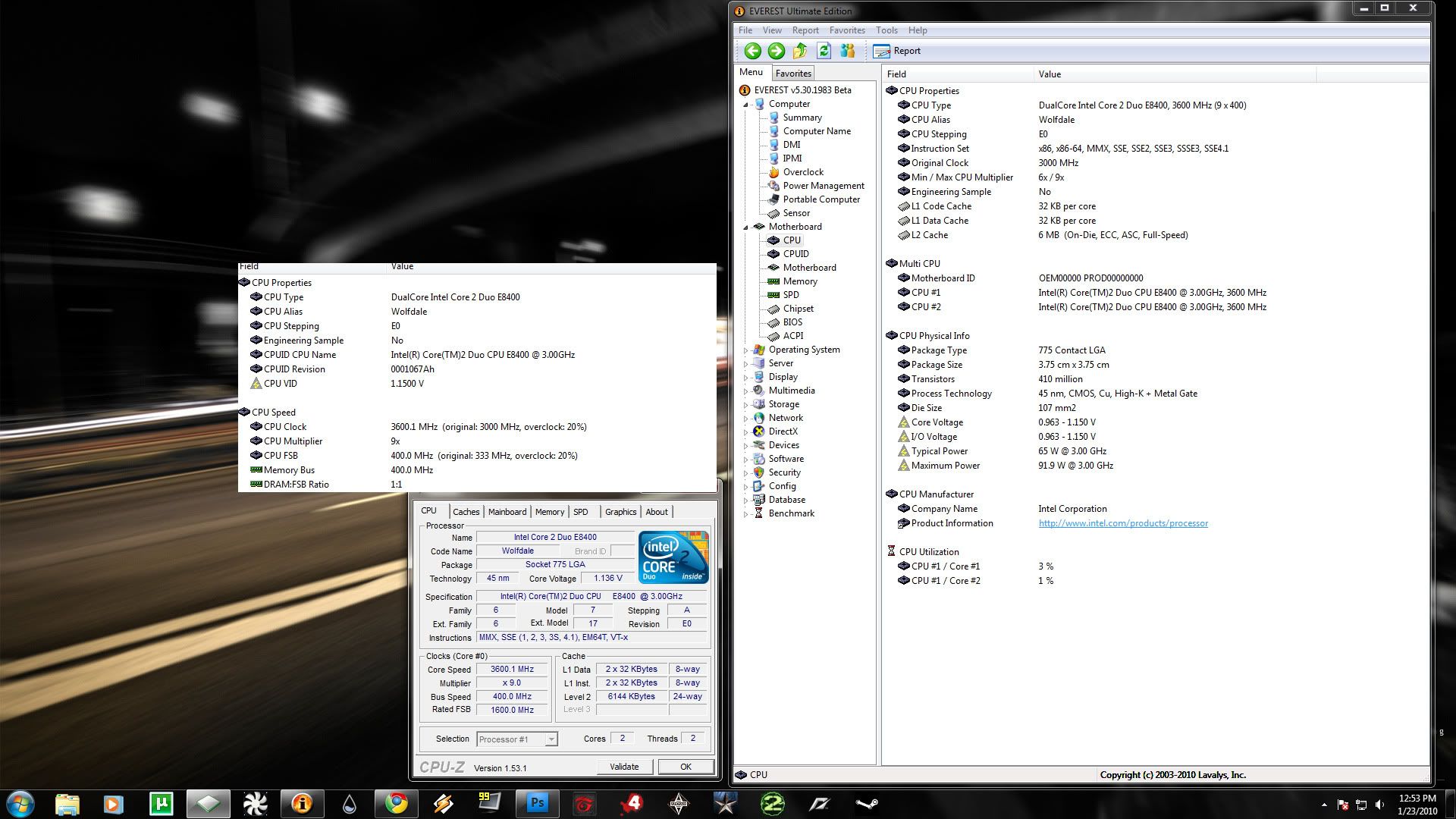 e8400 Overclocked @ 3.6ghz voltage question.. | Overclock.net