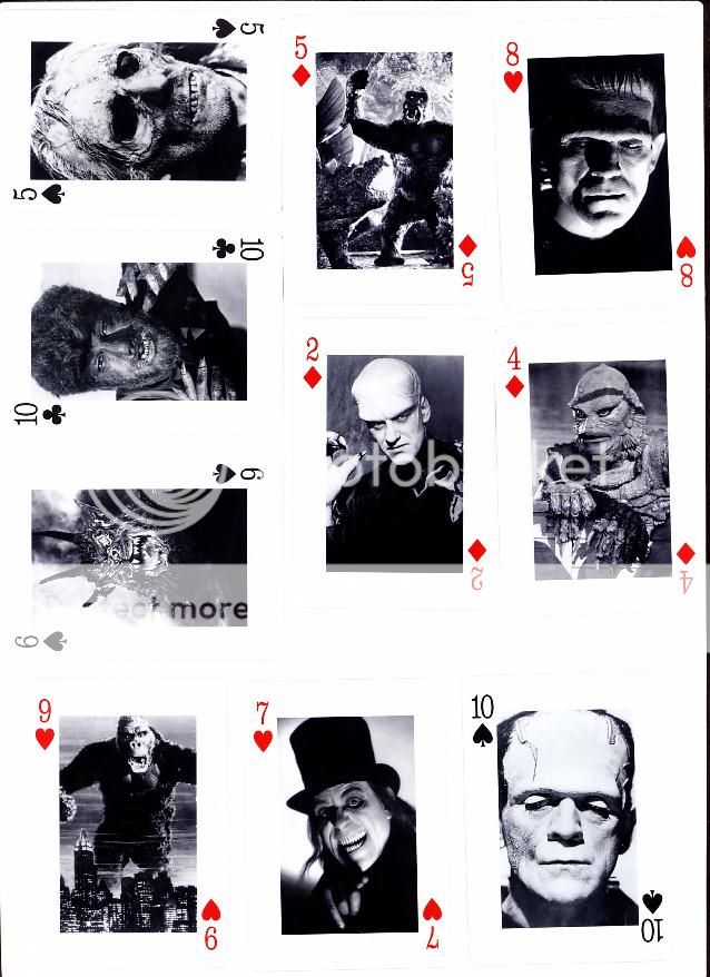 Movie Monsters Playing Cards - UK Import