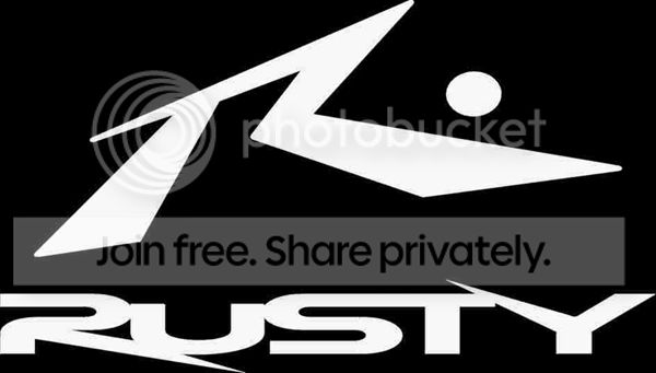Rusty Surfboard Logo