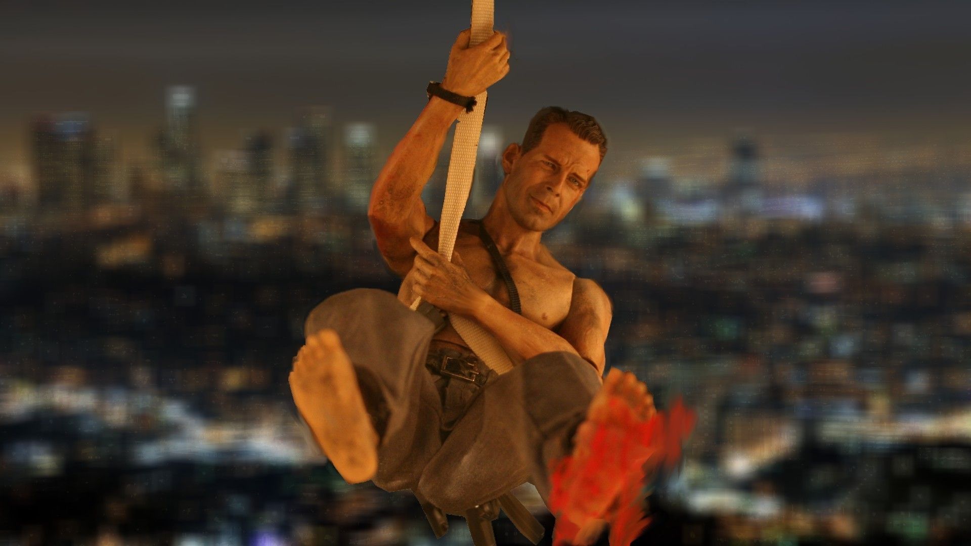1 6th Custom Bruce Wllis John Mcclane DIE Hard Figure With Fire Hose ...